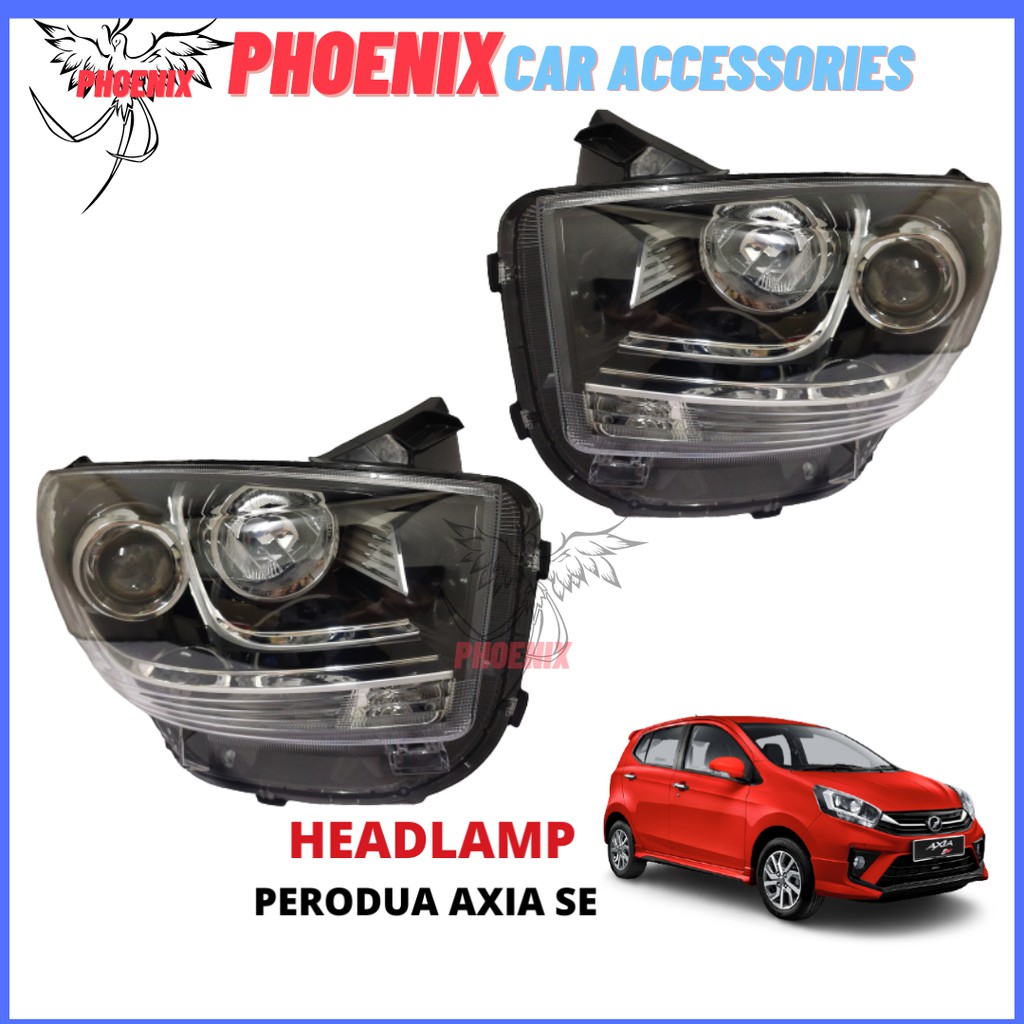 PERODUA AXIA SE HEAD LAMP LAMPU DEPAN LIGHT 100% NEW BARU HIGH QUALITY ...