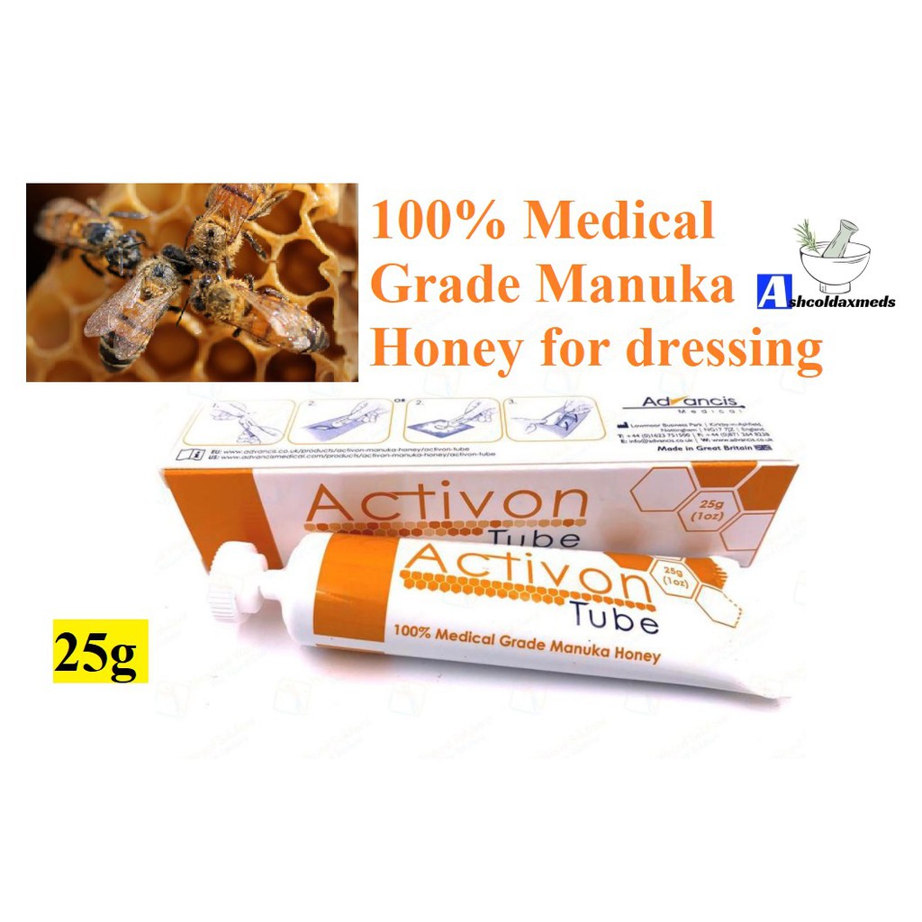 Activon Tube 100% Medical Grade Manuka Honey Medihoney 25g | Shopee ...