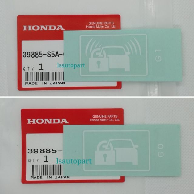 ORIGINAL HONDA IMMOBILIZER SECURITY LABEL / STICKER | Shopee Malaysia