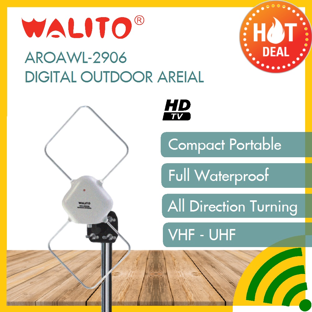 WALITO HDTV Digital Antenna suitable for outdoor, balcony | Shopee Malaysia