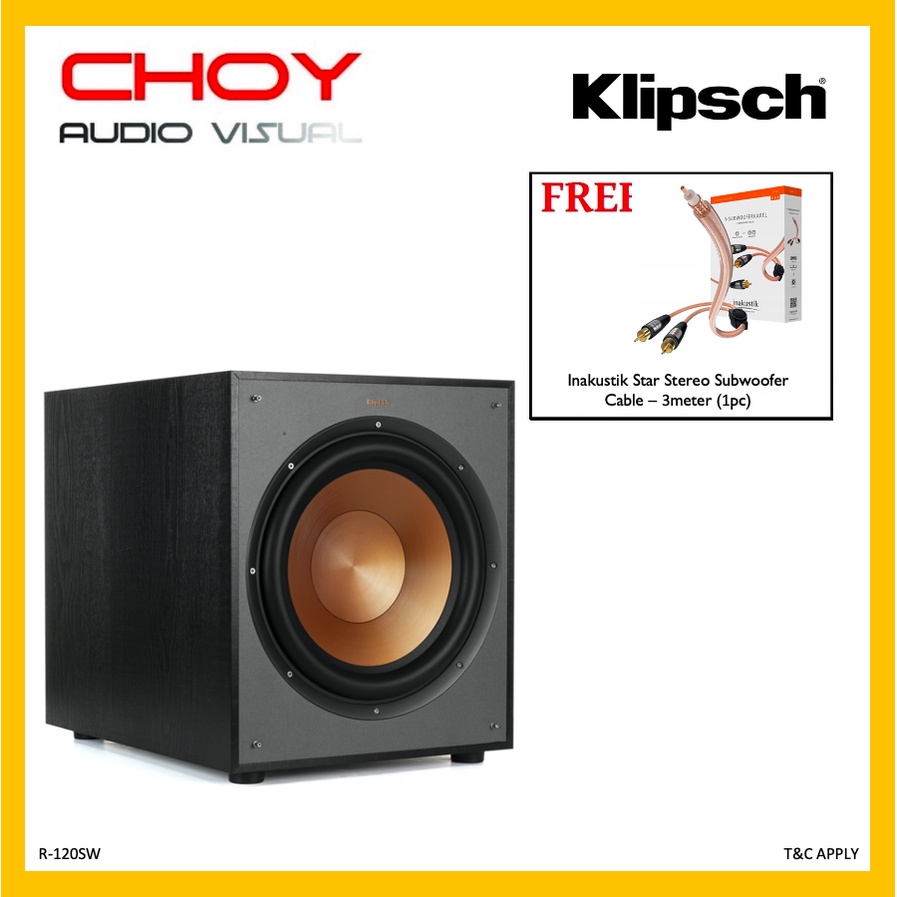 Klipsch R-120SW 12" Powered Subwoofer + Free Gift | Shopee Malaysia