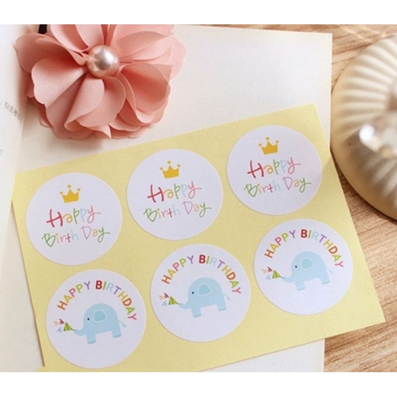 ️Msia stock ️Happy birthday sticker Thank you sticker/gift goodies ...