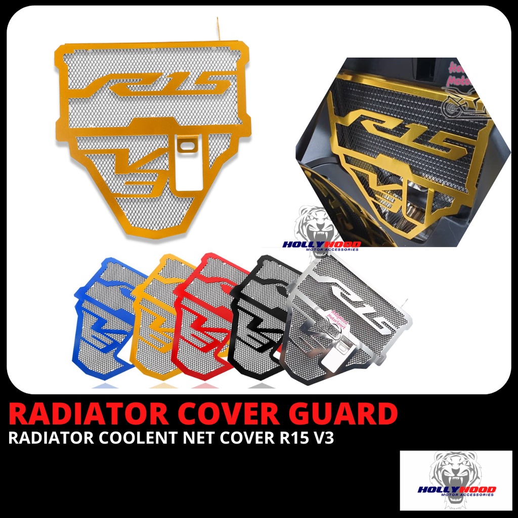 RADIATOR COVER YAMAHA R15 R15M COOLANT NET JARING TANKI COOLANT ALLOY ...