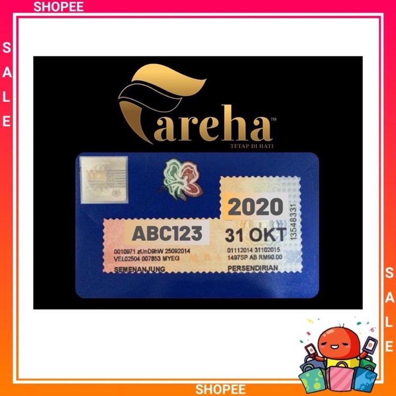 🚗FAREHA STICKER ROADTAX 🚗 | Shopee Malaysia