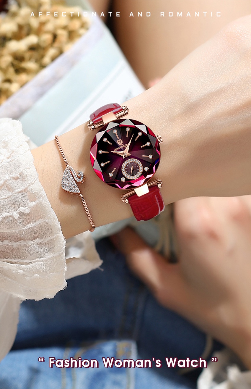 LouisWill Women's Fashion Watches Gradient Two And A Half Needle Watch ...