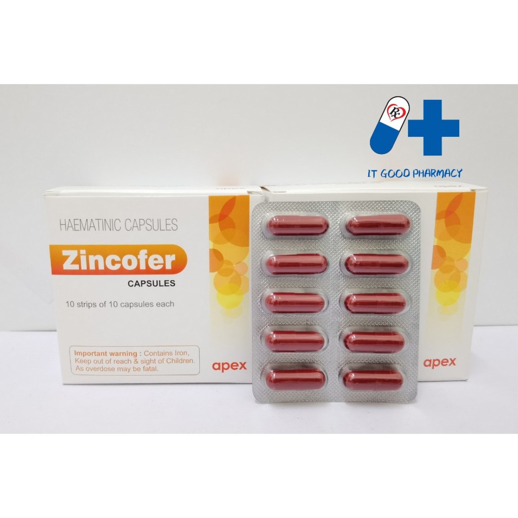 Zincofer Haematinic Capsules 10s (Strip) [Expired 02/2026] | Shopee ...
