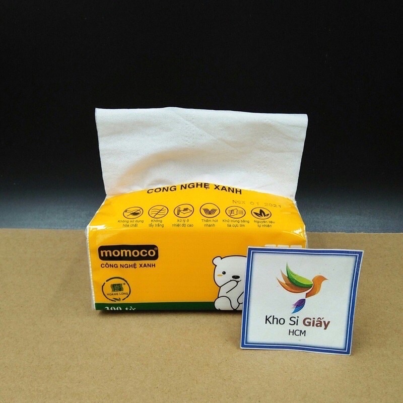 MOMOCO 300 SHEETS 3-LAYER SUPER SOFT SILK TISSUE - Grade 1 white paper ...