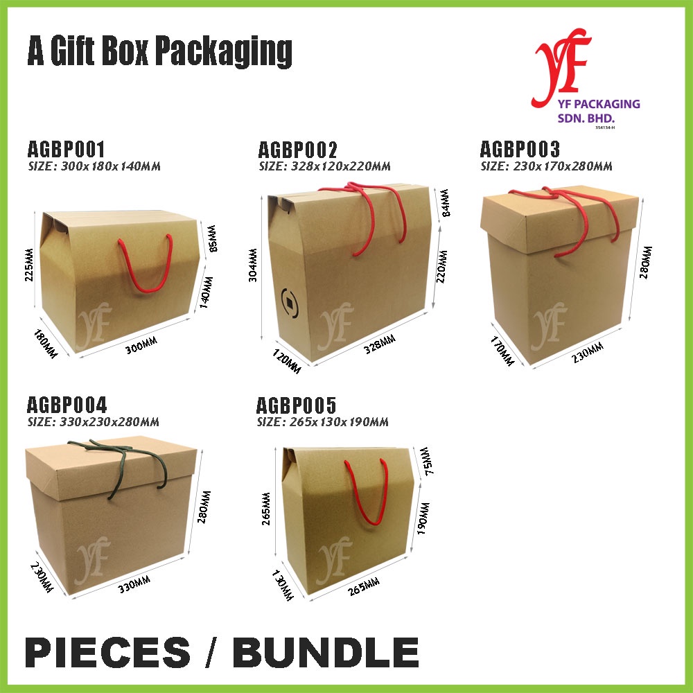 A Gift Box Packaging With Handle / Small and Big / 1PC | Shopee Malaysia