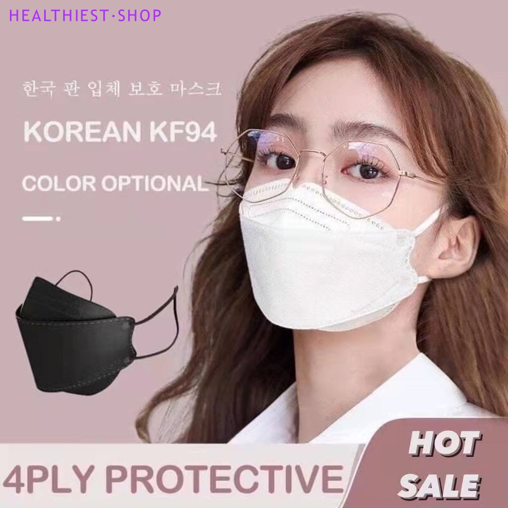 🔥READY STOCK🔥 Premium KF94 Korea 4PLY Disposable Earloop Mask (10 pcs ...
