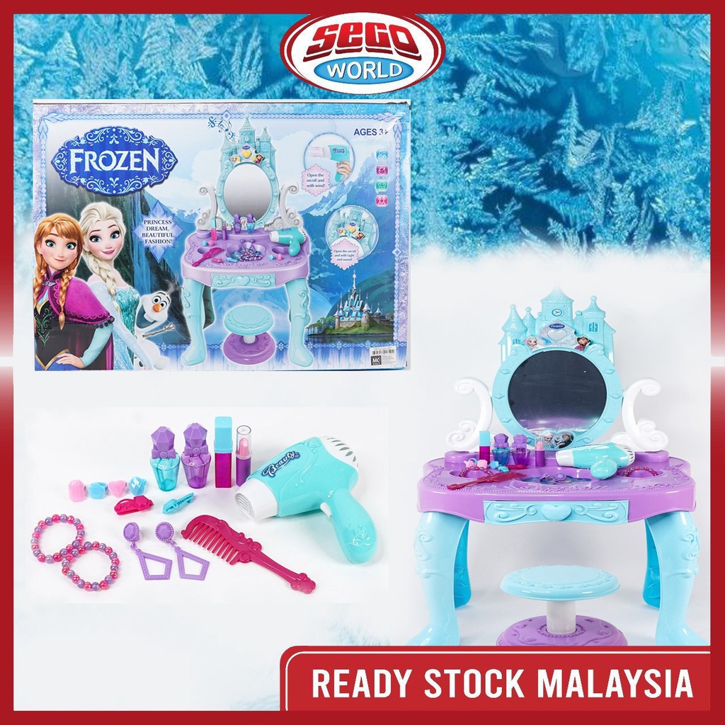 Frozen Simulation Dressing Table with Stool for kids Role Play Make up ...