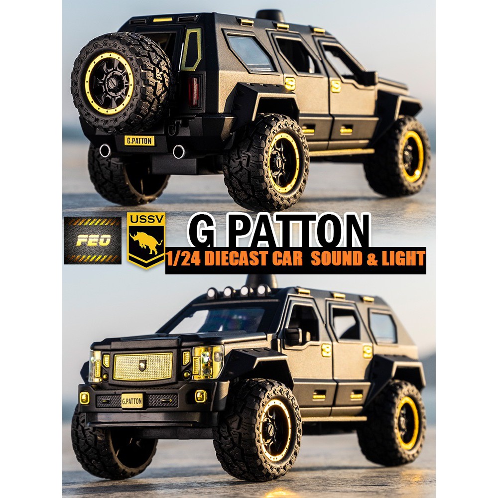 FEO 1/24 George Patton Alloy DIECAST Car Model With Sound & Light Pull ...