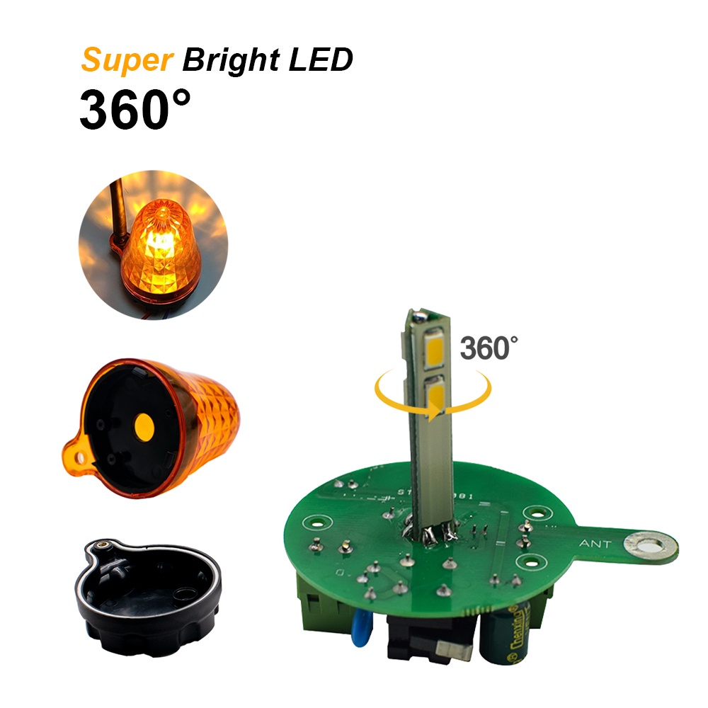 Auto Gate Opener Remote Control Warning Light Flashing Light Warning ...