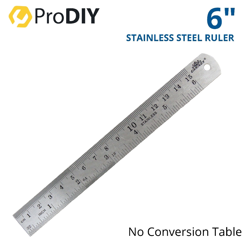Stainless Steel Ruler Metal Ruler With Conversion Table For DIY Project ...