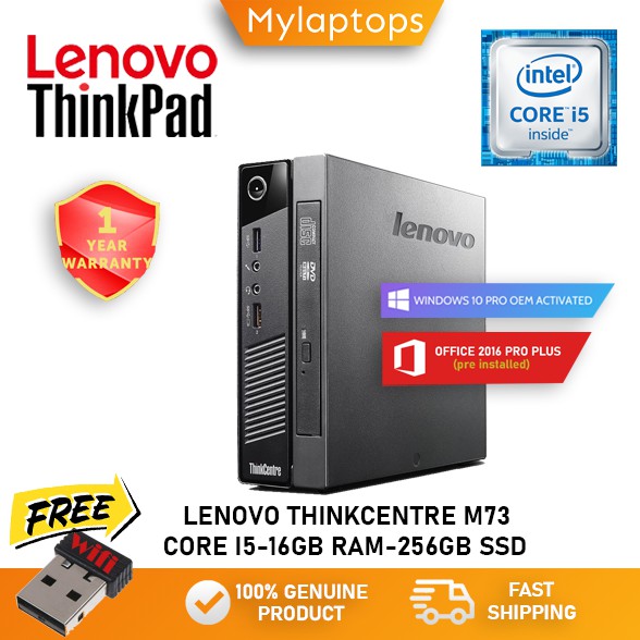 LENOVO THINKCENTRE M73 MICRO PC [CORE i5 / 8GB RAM / 256GB SSD] WIFI ...