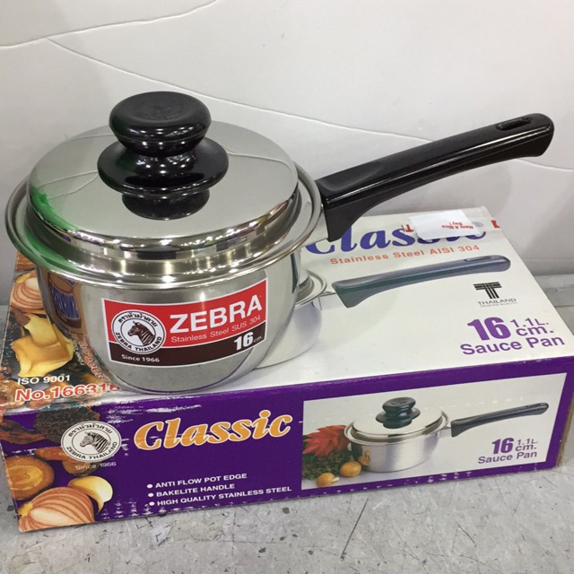 (Ready Stock!!) Zebra Classic Stainless Steel 16cm Sauce Pan Original ...