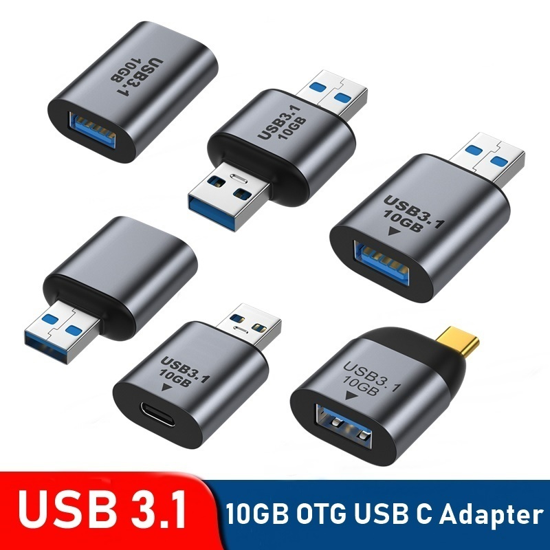 Metal OTG USB C Adapter 10Gbps Fast Data Transfer/Type-C 5V Charging ...