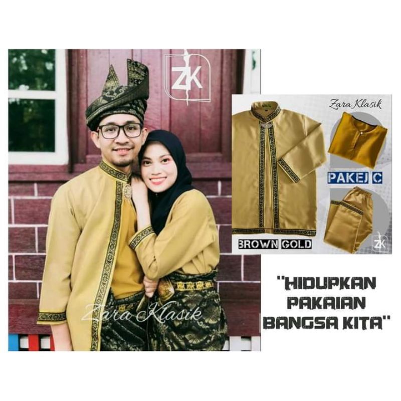 RAYA ALA PAHLAWAN BAJU LAYANG BUSANA MELAYU ZARA KLASIK PAKEJ C / BAJU ...