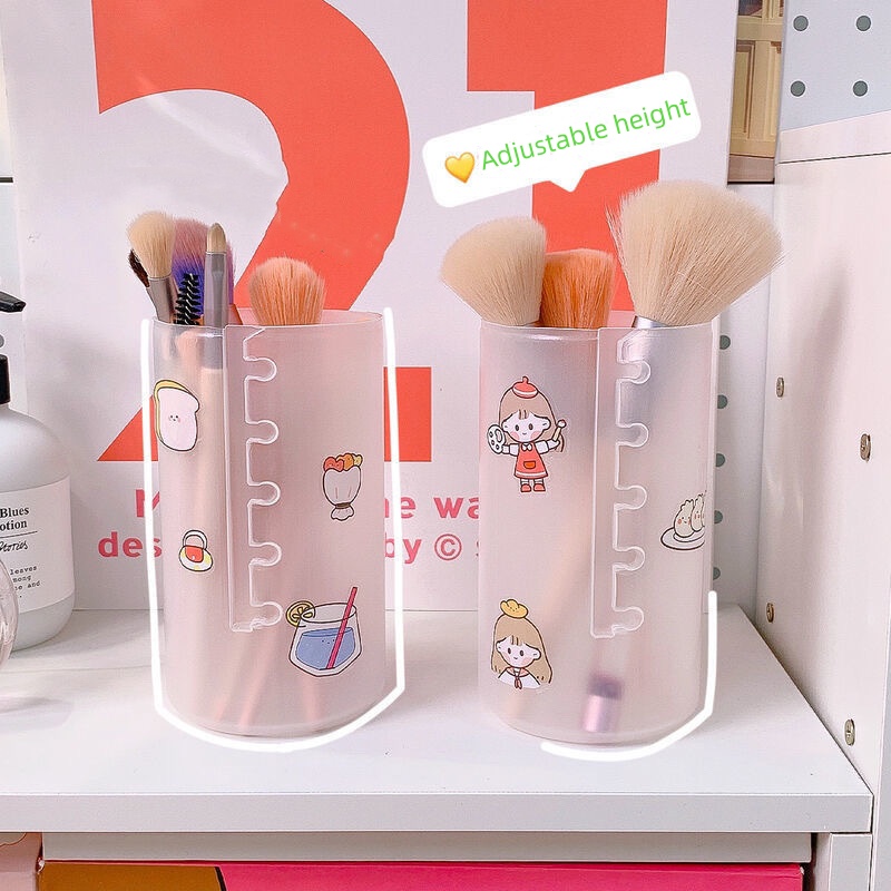 Adjustable Height Cosmetic Organizer Makeup Brush Bucket Cylinder ...
