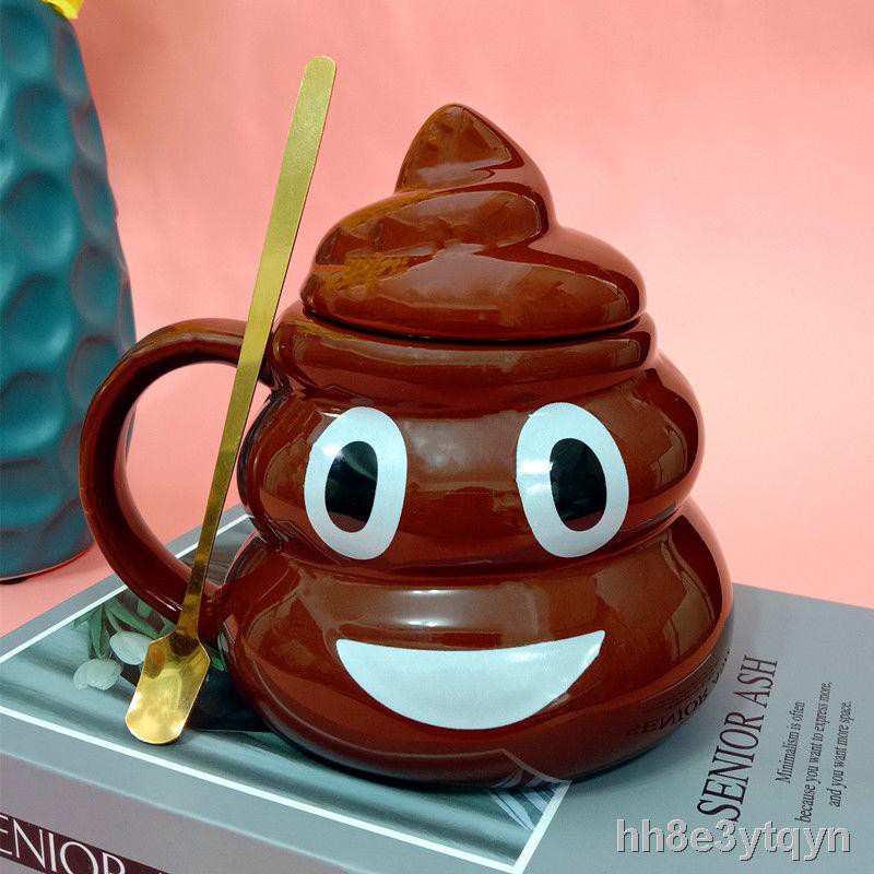 Creative and funny poop ceramic water cup, weird spoof, tricky bowl ...