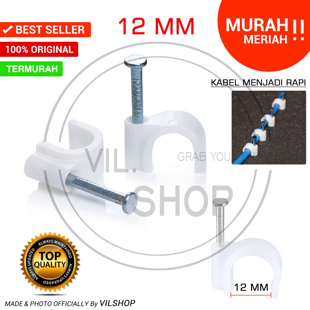 Cable CLAMPS NO 12MM / CABLE CLIP NO 12MM / ELECTRICAL CABLE CLAMP 12 ...