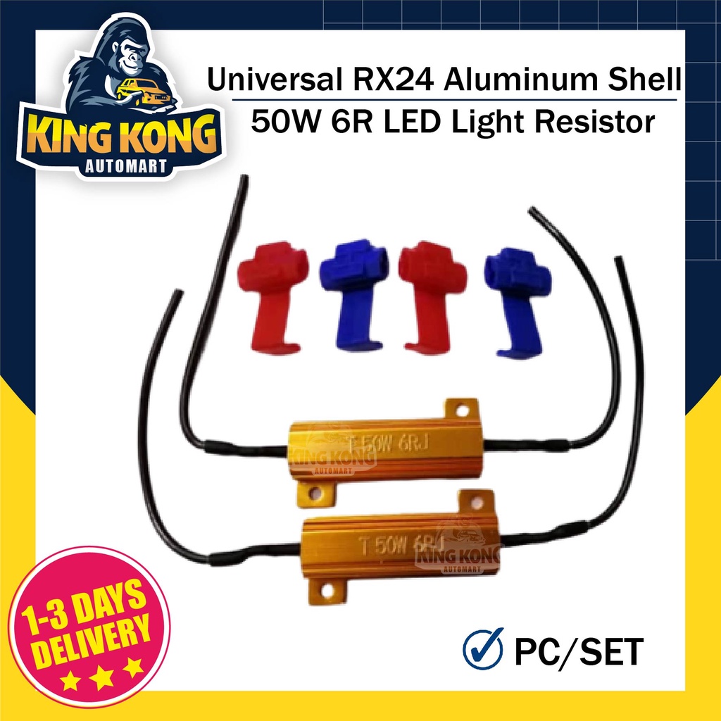Universal RX24 Aluminum Shell 50W 6R LED Light Resistor (PC/SET ...