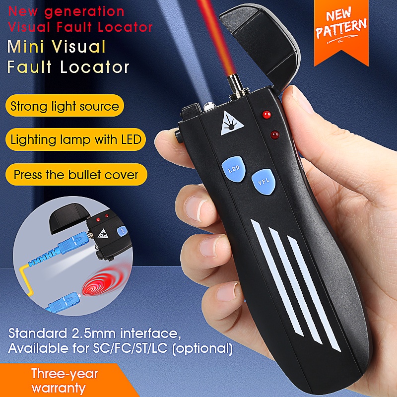 Mini Visual Fault Locator 10km VFL Optical Fiber Cable Tester Fiber ...