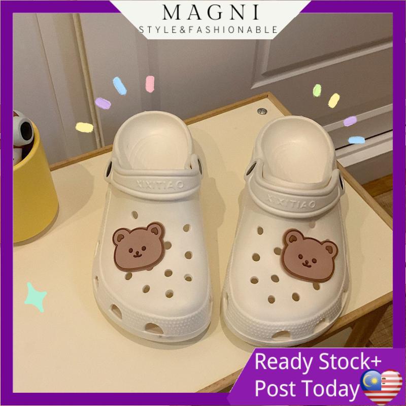 READY STOCK💝Women's Sandal Flat Heel Women Shoe Kasut Wanita Crocs ...