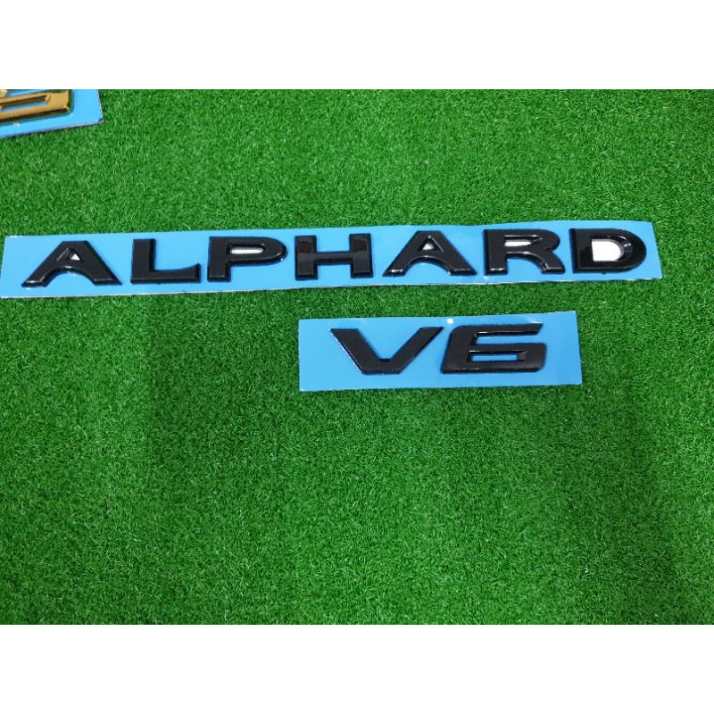 Alphard vellfire executive lounge v6 gold black chrome emblem badge ...