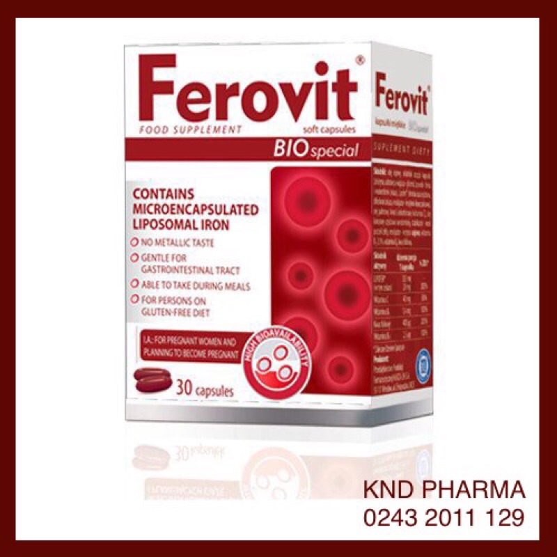 [GENUINE Europe] FERVIT - Lipofer biological iron supplement pills for ...