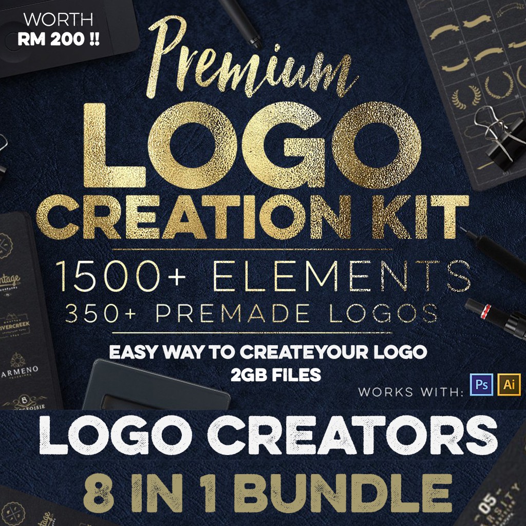 Premium Logo Creator Kits Bundle Mega Collection | Shopee Malaysia