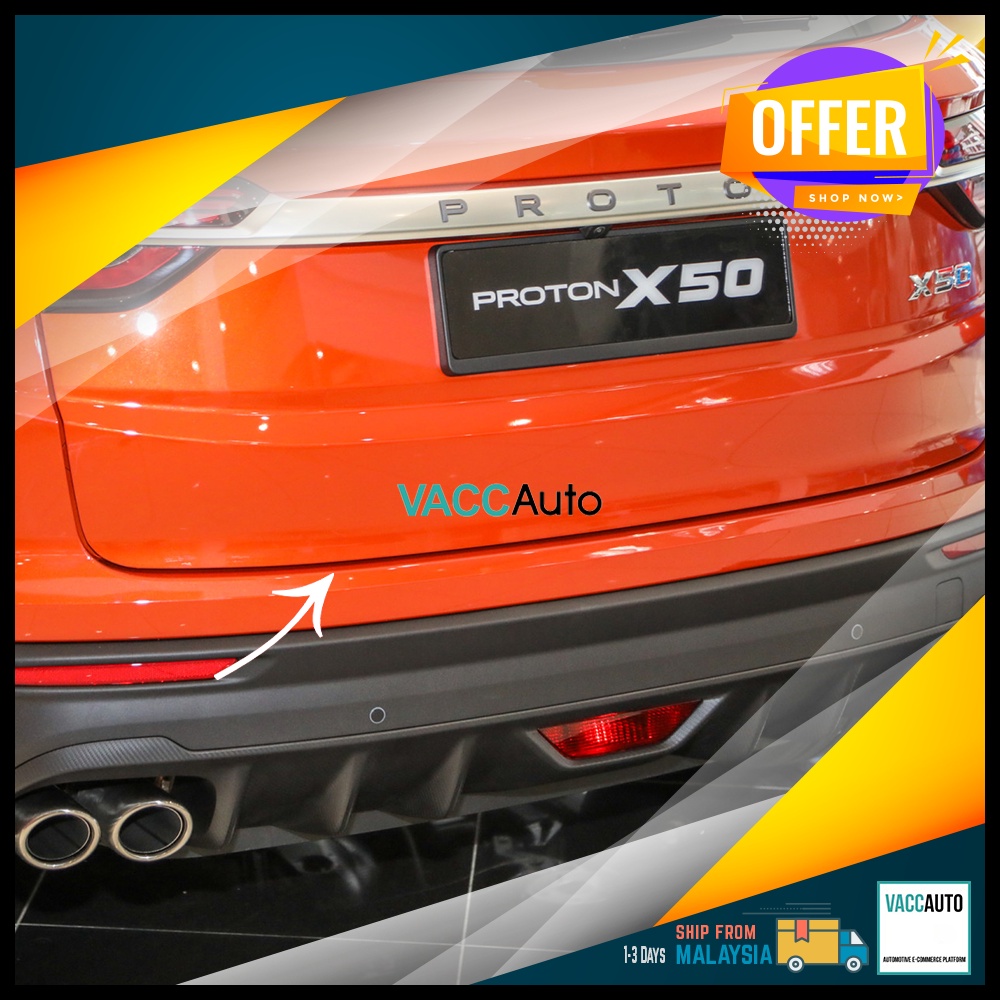 Proton Perodua Rear Bonnet Protector Sticker X50 X70 Myvi Aruz Alza ...