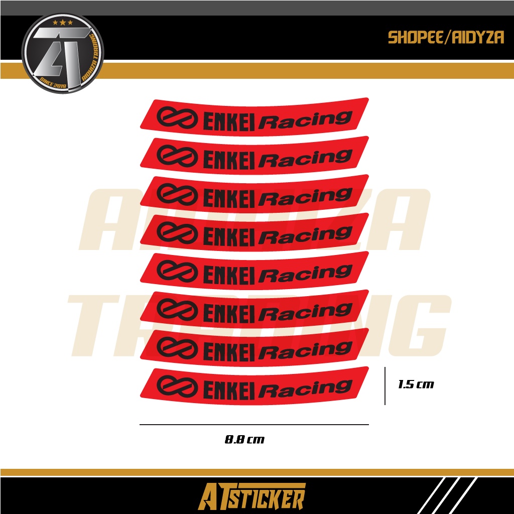 ENKEI Racing GTCC01RR Replacement Sport Rim Sticker Enkei Racing Stiker ...