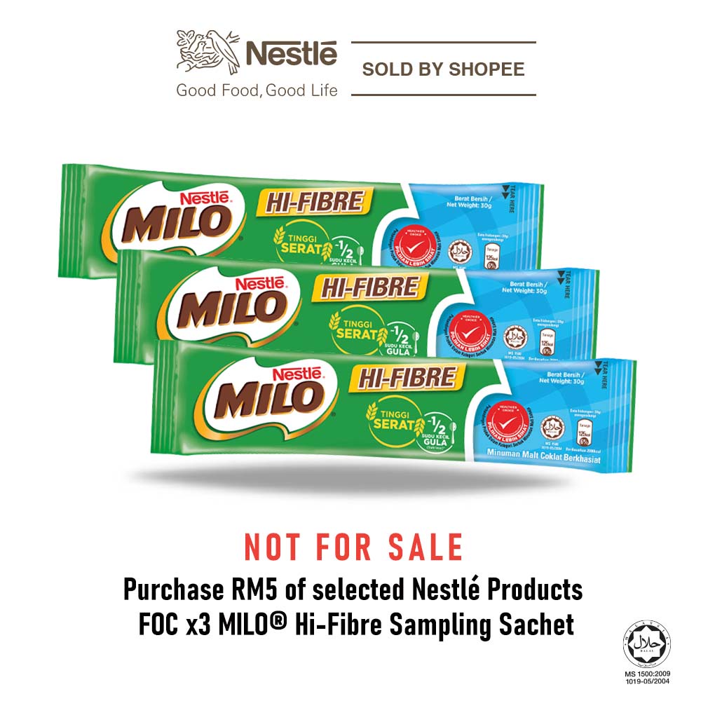 [Not For Sale] MILO Hi Fibre Sampling Sachet - gimmick [Exp. date: 2023 ...
