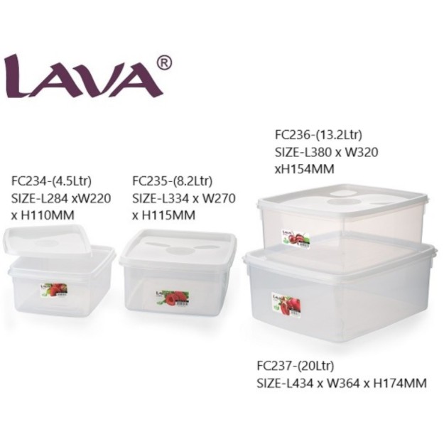 LAVA Multipurpose Food Container FC234 / FC235 / FC236 / FC237 | Shopee Malaysia