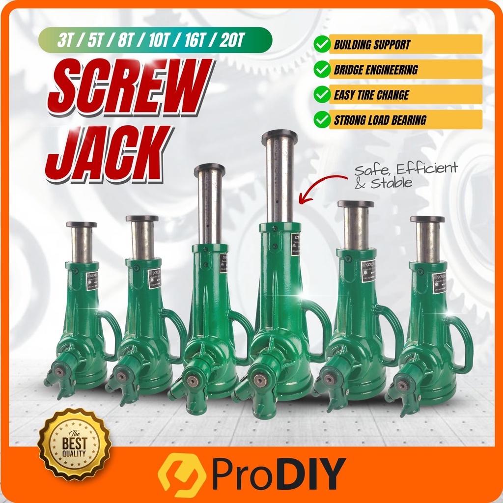 Screw Jack Hardware Tool Hand Crank Mechanical Gear Manual Hand Skru Jack Mekanikal 3T 5T 8T 10T ...