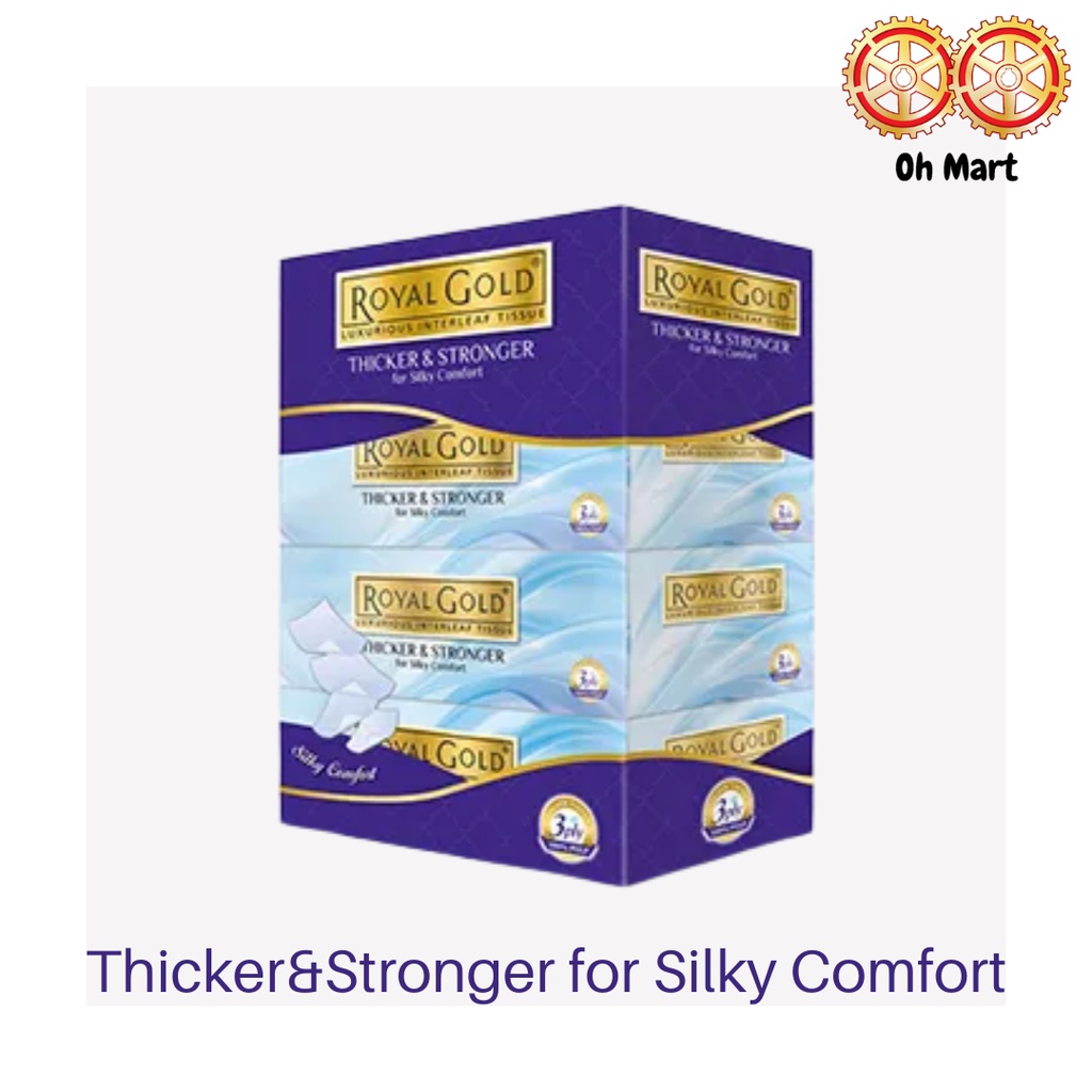 Royal Gold Colour Tissue Box 3Ply80PullsX4Box | Shopee Malaysia