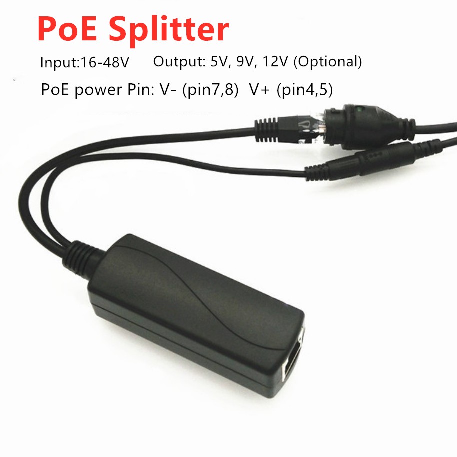 IEEE802.3af /at Standard POE splitter 48V/52V to 5V 9V 12V 18V 24V PoE ...