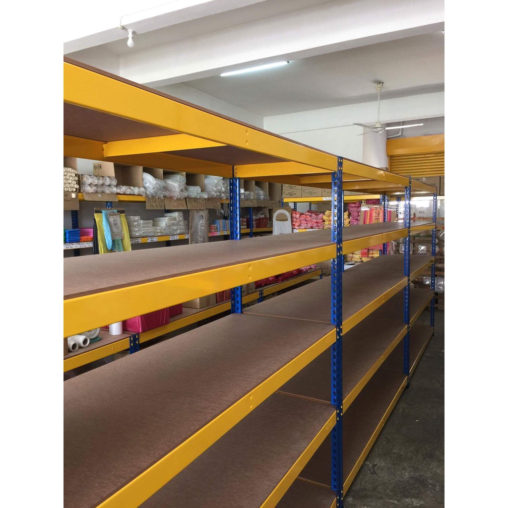 HEAVY DUTY Boltless Rack (Blue&Yellow) Lenght 30cm,45cm,60cm | Shopee ...