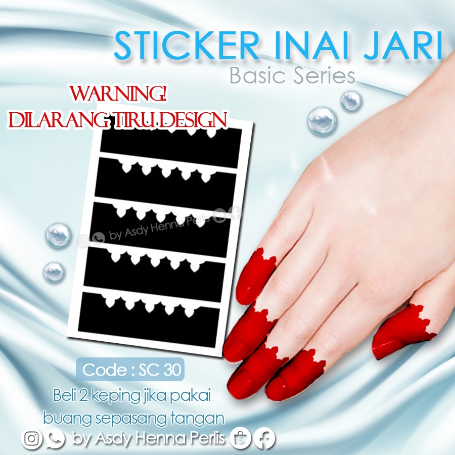 [READYSTOCK] Sticker Inai Jari Finger Cap Celup Pengantin DIY ASDY ...