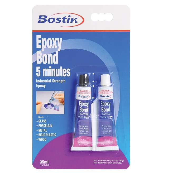 🇺🇸 Bostik Epoxy Bond 5 Minutes Industrial Strength Epoxy - 2 pics ( 17 ...
