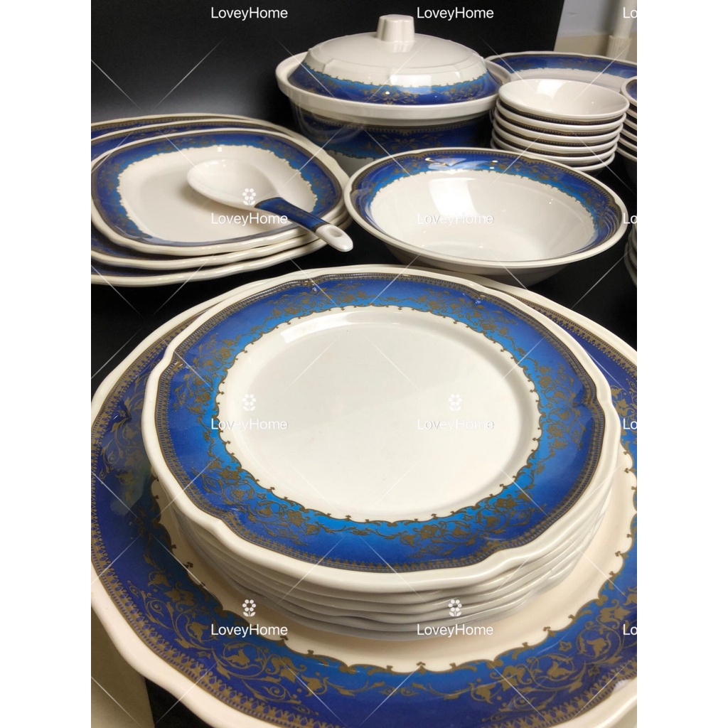 🔥Melamine Dinner Set 38pcs Food Serving Hidangan Lauk Raya Jamuan ...