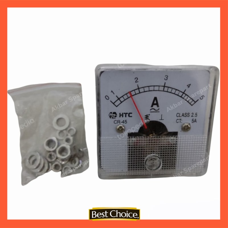 Ac DC 5A CR-45 WattMeter Multitest Panel Meter Analog Ammeter | Shopee ...
