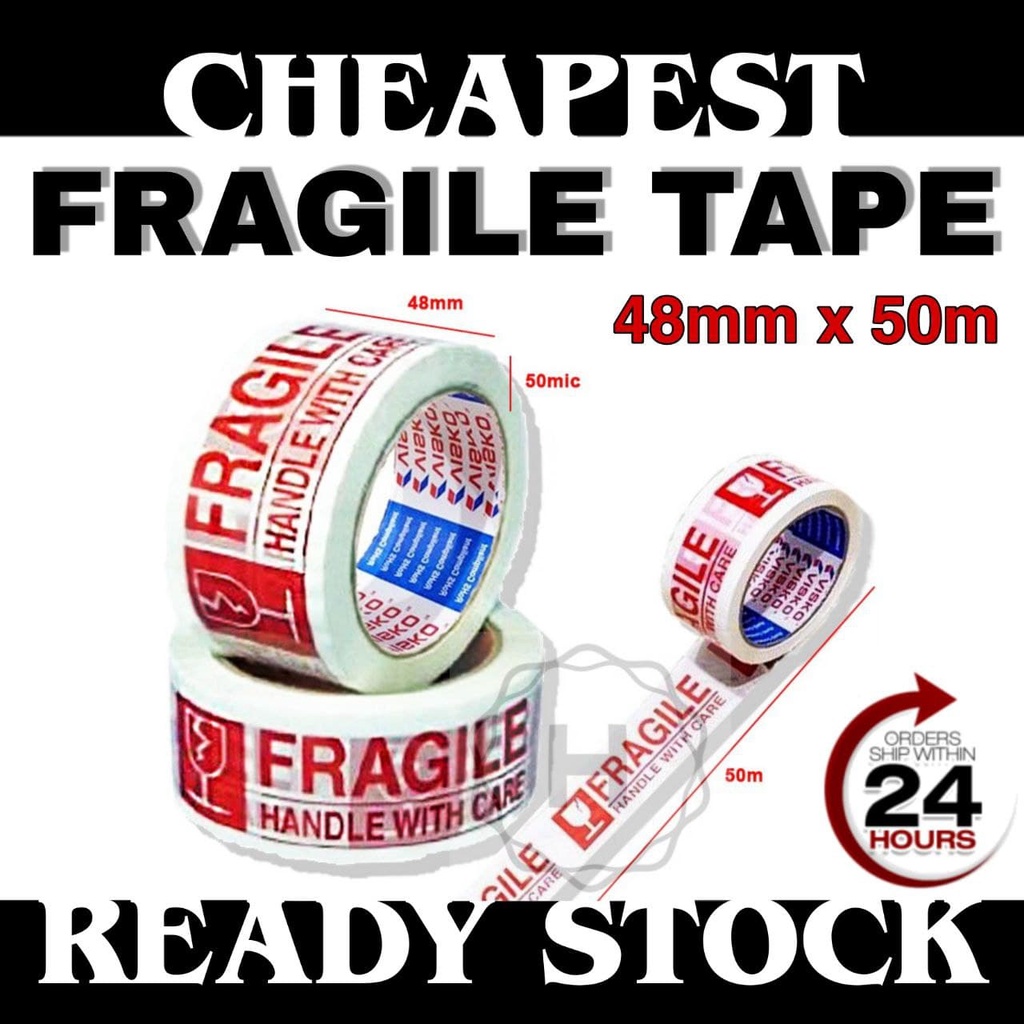 [ SHIP IN 24 HOUR ] Fragile OPP Tape 48 MM x 50M ( 1PC ) | Shopee Malaysia