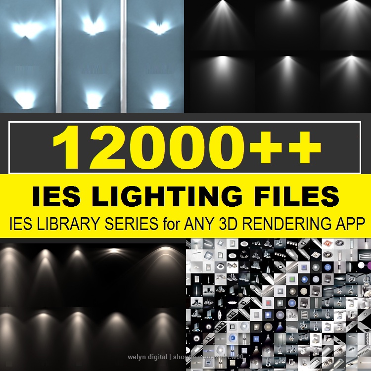 Enscape / 3DS Max / 3D Rendering Software IES Lighting Library Collection 12000++ Set for 3D ...