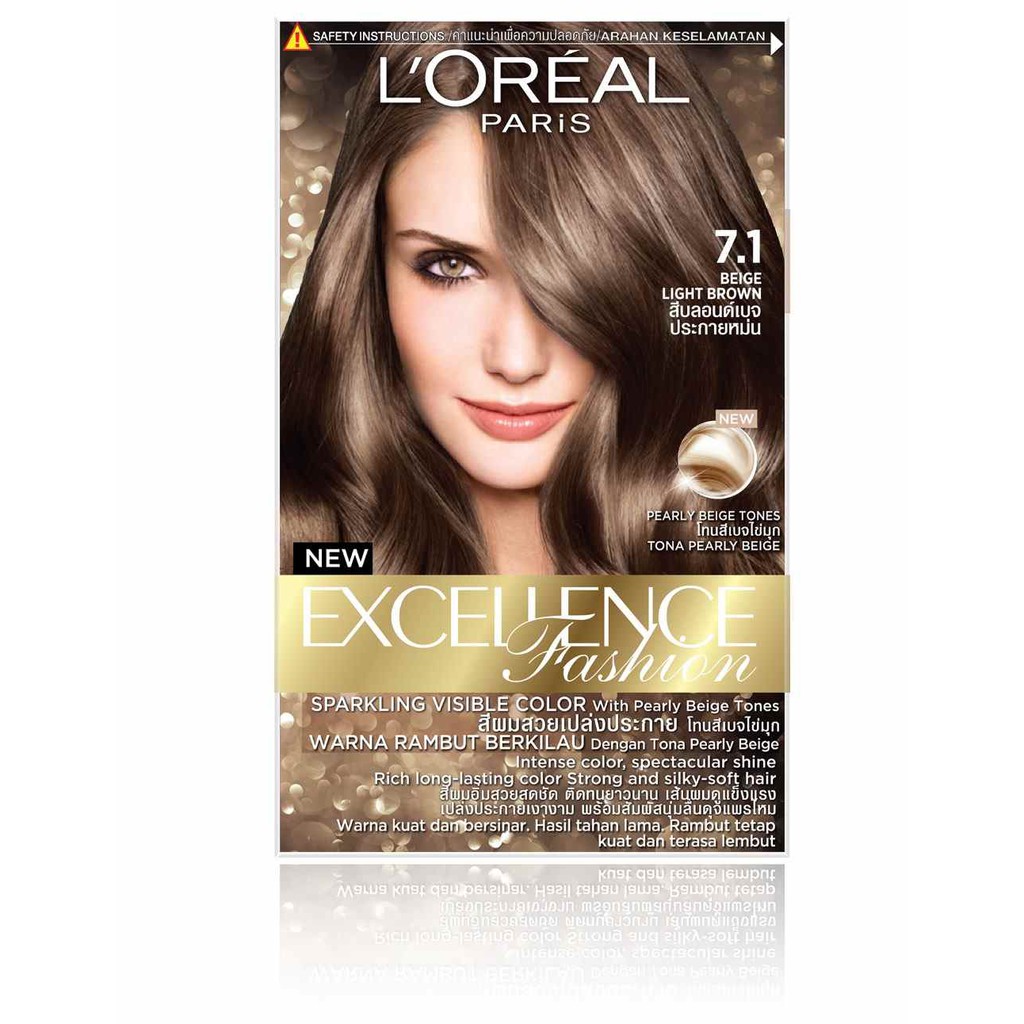 L'Oreal Paris Excellence Fashion Hair Color - Beige Light Brown 7.1 ...