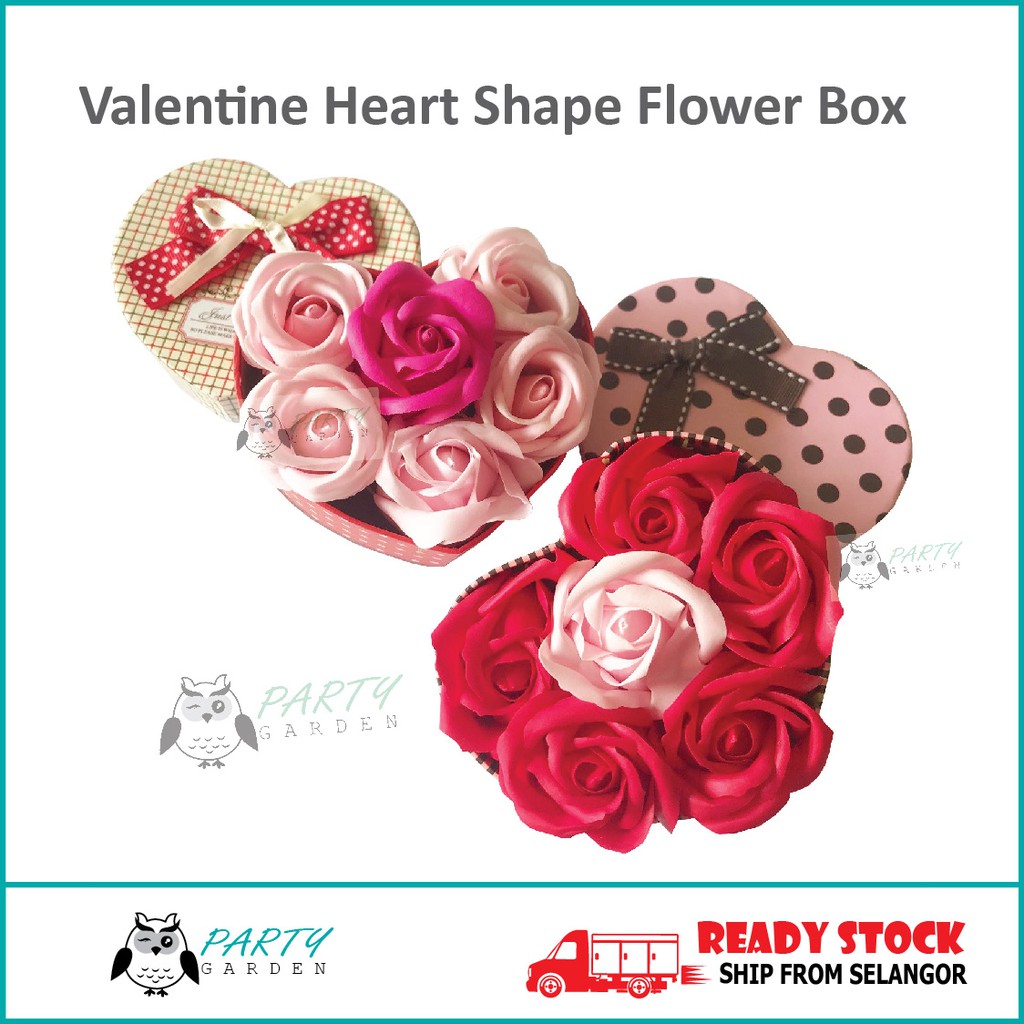 Valentine Heart Shape Soap Flower Box T Valentines T Mother