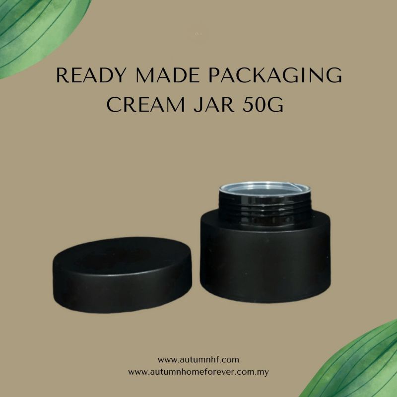 Custom Made!! 50ml Skin Care Cream Jar, Water Gel Jar 50g, Matte Black ...