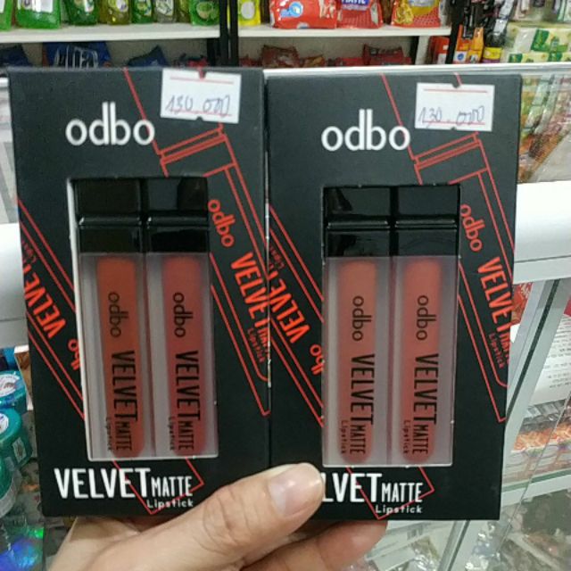 Set Of 2 Super Matte Cream Lipsticks "ODBO" Thailand (1 Earth Red,1 Orange Red) | Shopee Malaysia