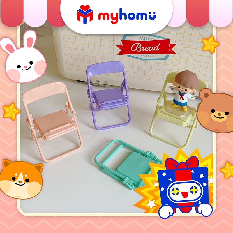 Cute Colorful Phone Stand Decoration Item Holder Mini Flip Chair Design ...