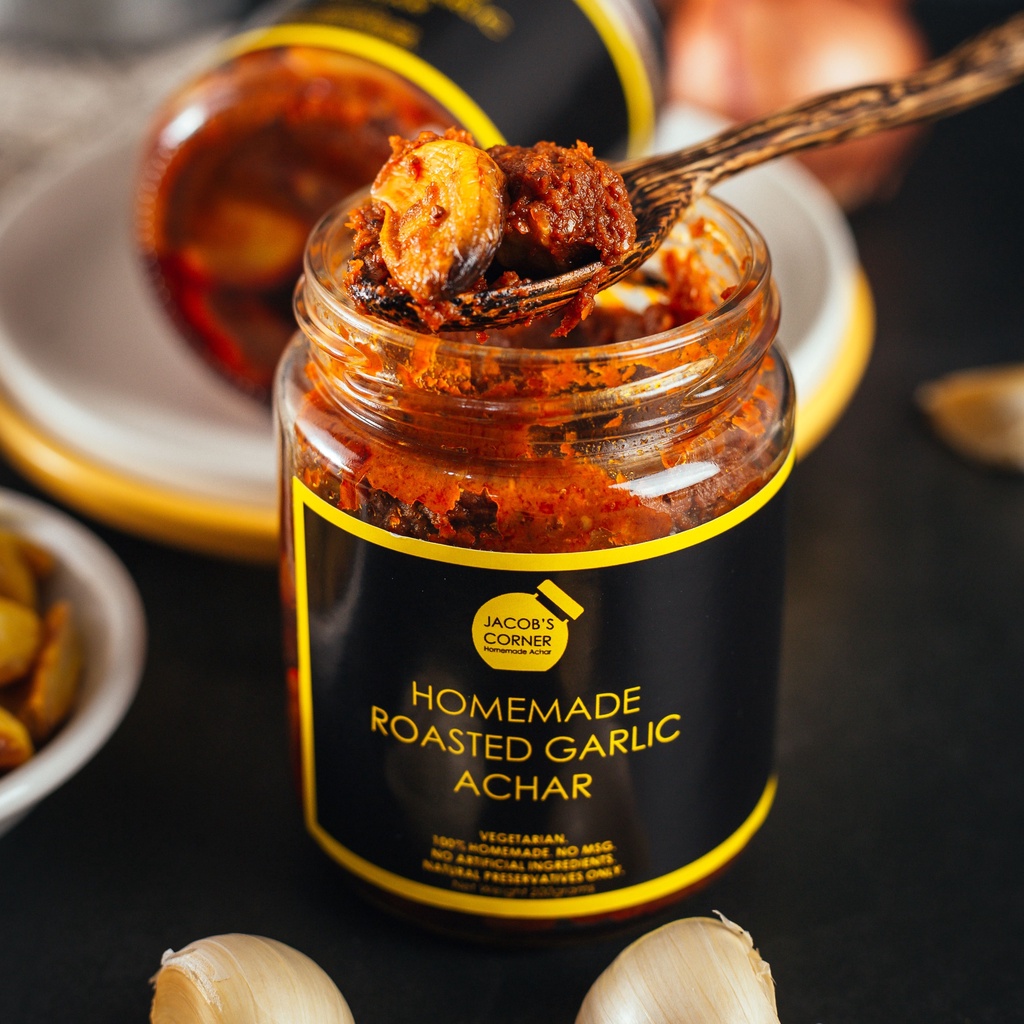 Homemade Roasted Garlic Achar | Jacob's Corner Achars | Bawang Putih ...